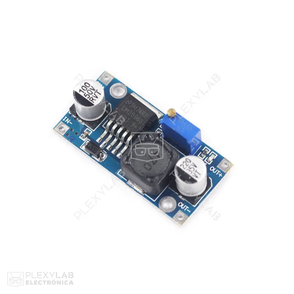 Módulo regulador de voltaje Step Down LM2596 3A DC-DC BUCK ajustable | PLEXYLAB